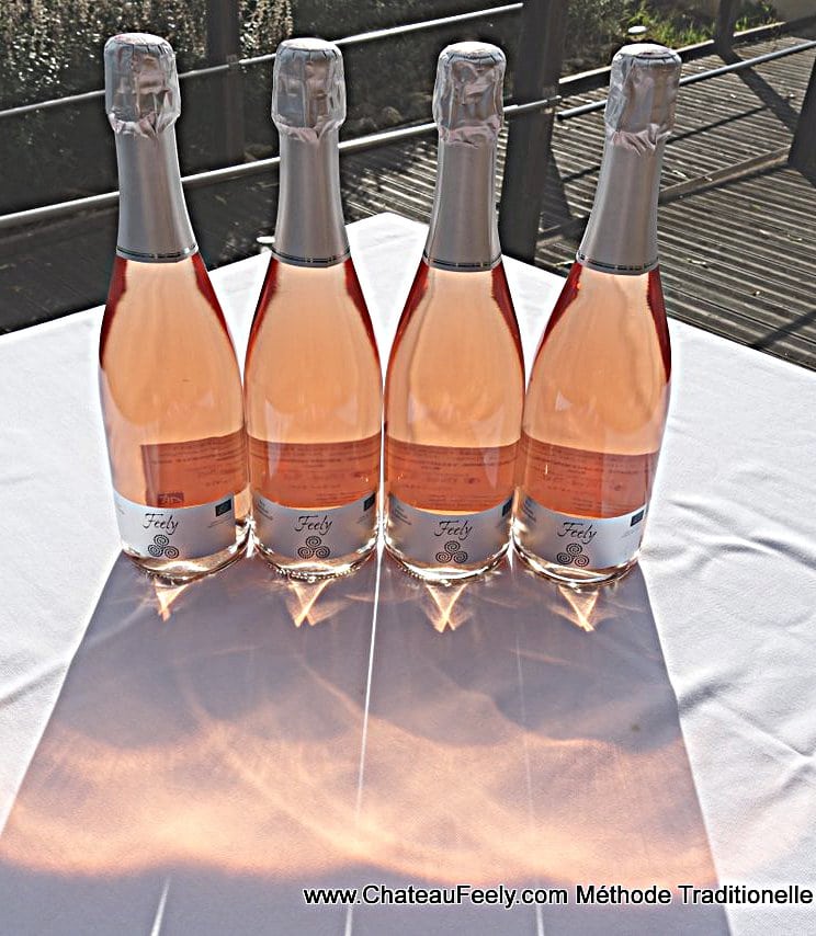 Feely Sparkling Brut Rosé! - Château Feely organic wine, tours ...